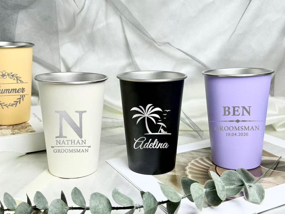 Personalized Stainless Steel Pint Cup, Custom LOGO Whiskey Cup for ...