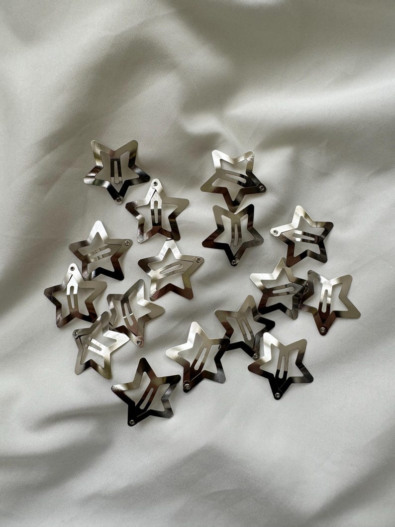 2016 Tumblr Y2K Stargirl Stainless Steel Star Hair Clips Anime ...