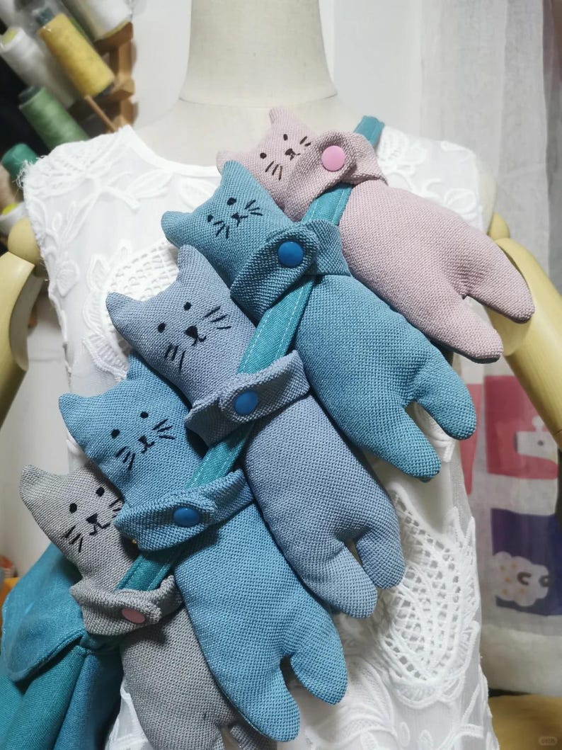 Hugging Cat Plush Sewing Pattern PDF | Black Cat Stuffed Animal DIY ...