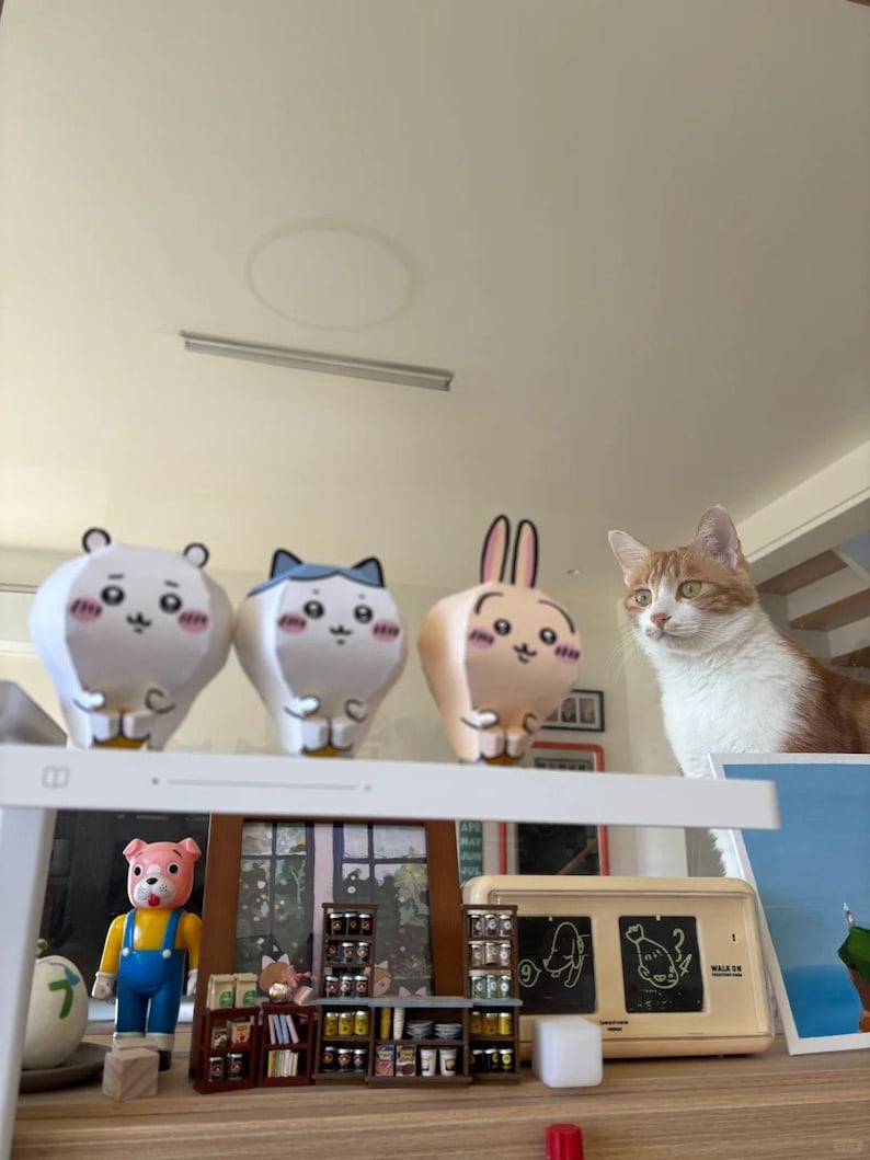 6 Chiikawa Paper Toy Set, 3D Paper Craft Template PDF Download, DIY Toy ...