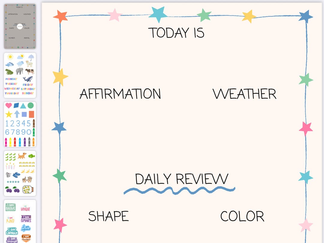 Preschool Circle Time Learning Poster Template - Etsy