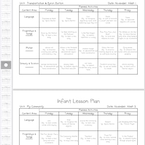 Year Long Infant Lesson Plan! 50 Pages! - Etsy
