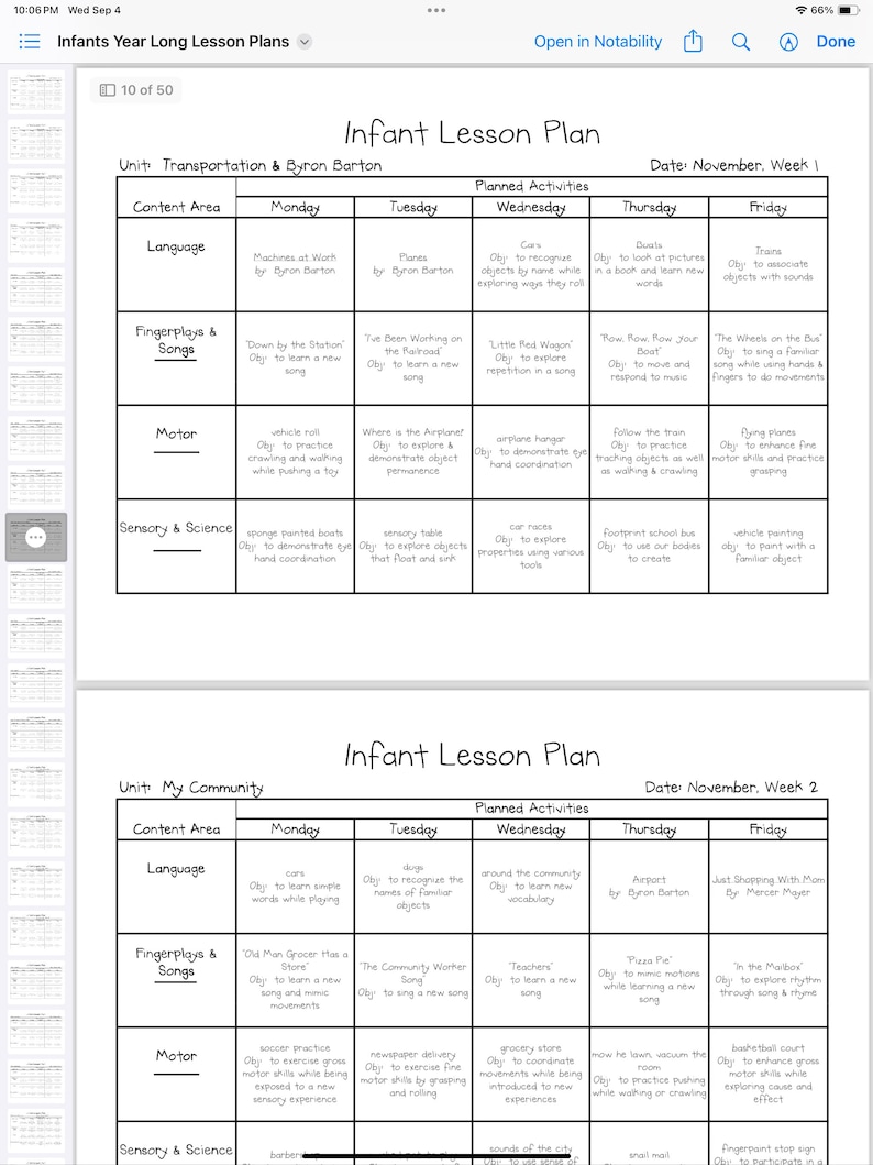 Year Long Infant Lesson Plan! 50 Pages! - Etsy