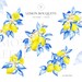 Lemon Watercolor Clipart - Lemon and Blue Leaves Clip Art Collection ...