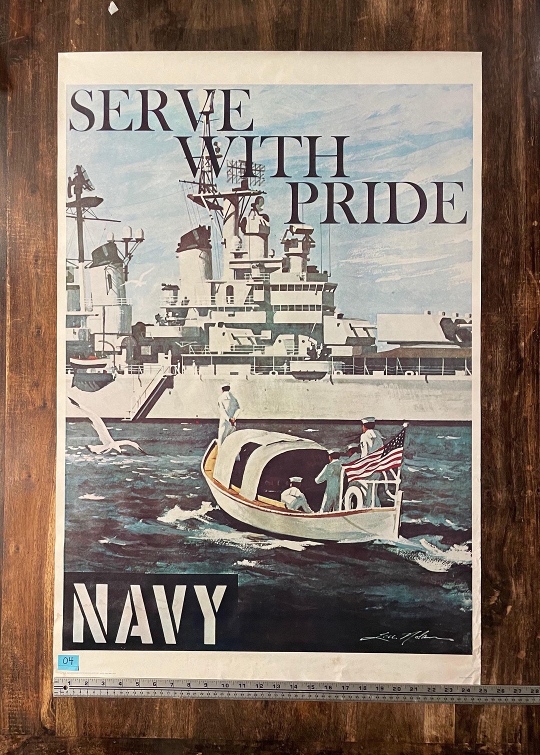 Authentic 1974 US NAVY Recruiting Poster - Etsy