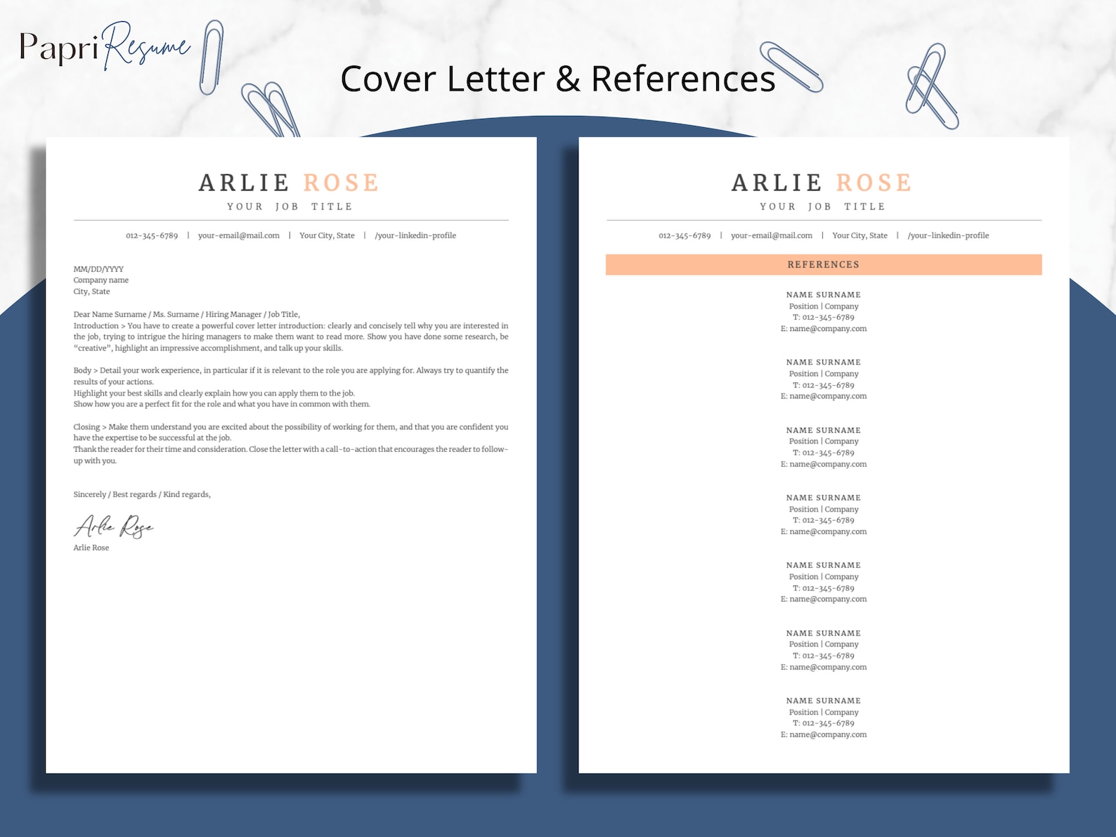 Simple ATS Friendly Resume Template for Word, Google Docs, Pages, Basic ...