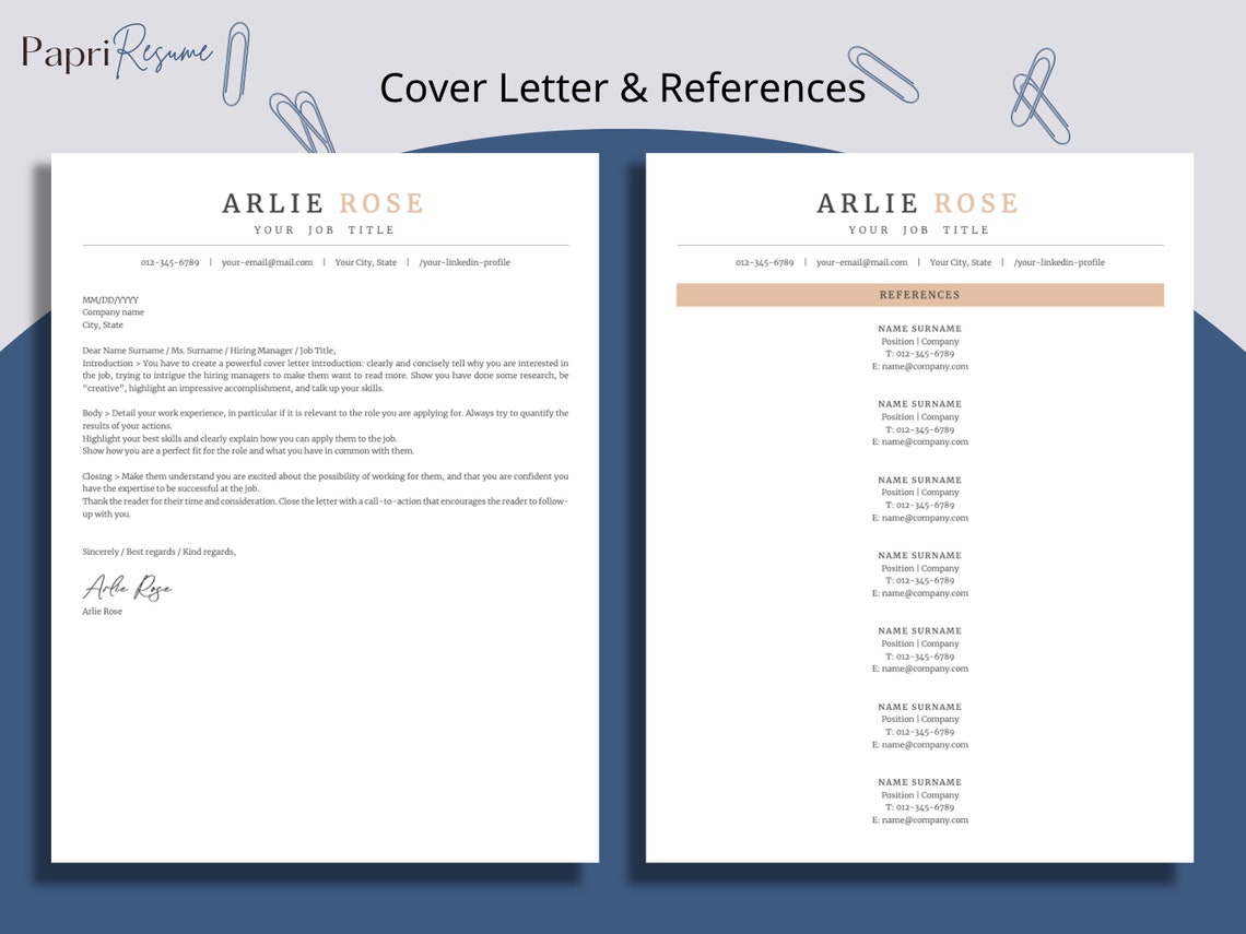 ATS CV Template for Word, Pages, Google Docs Ats CV Resume Template ...