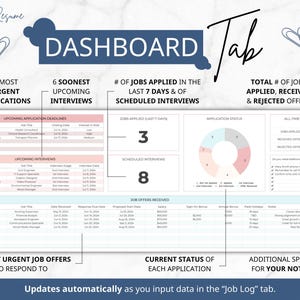 Job Application Tracker Spreadsheet | Job Interview Tracker | Job ...