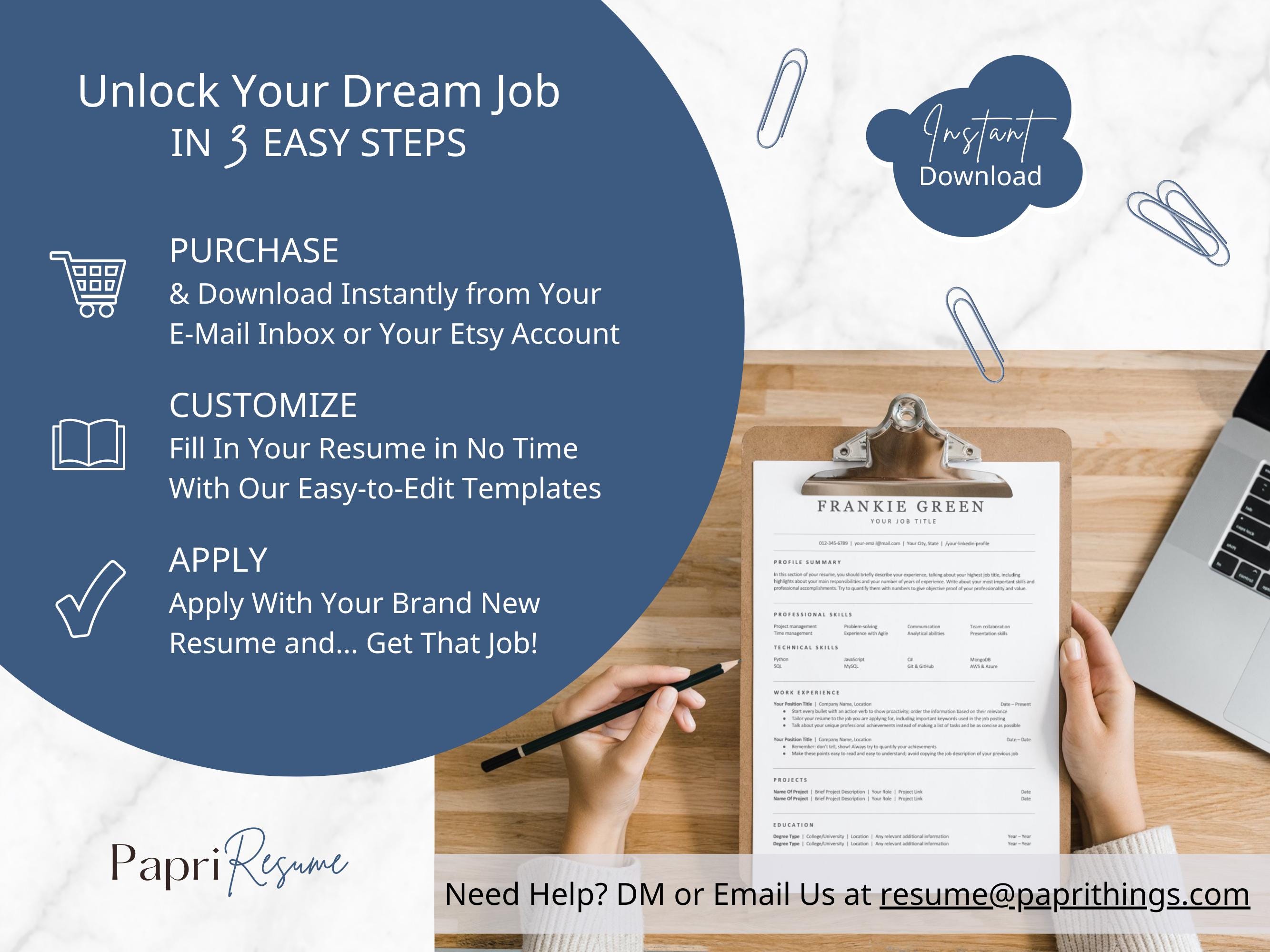 Resume for Developer, ATS Friendly Tech Resume Template Tech: IT ...