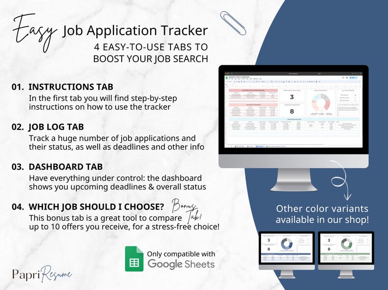 Job Application Tracker Spreadsheet | Job Interview Tracker | Job ...