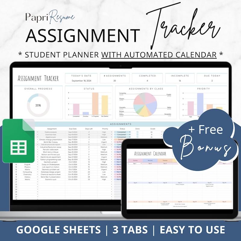 Homework Planner - Etsy