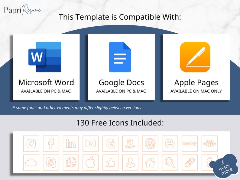ATS Resume Template for Word, Google Docs and Apple Pages, Modern ATS ...