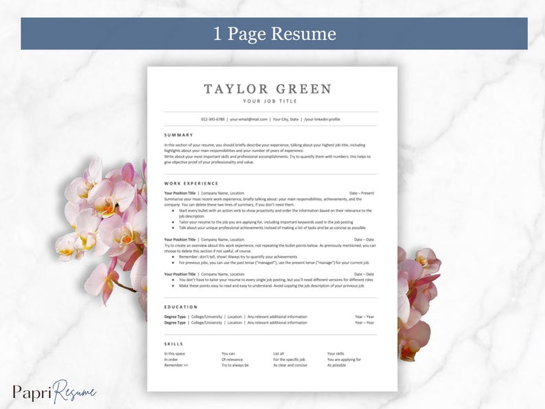 ATS Friendly Resume Template Word, Pages, Google Docs, ATS Resume, ATS ...