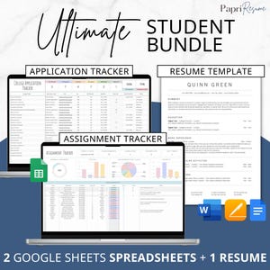 Ultimate Student Productivity Bundle: College Application Tracker + School Assignment Planner ...