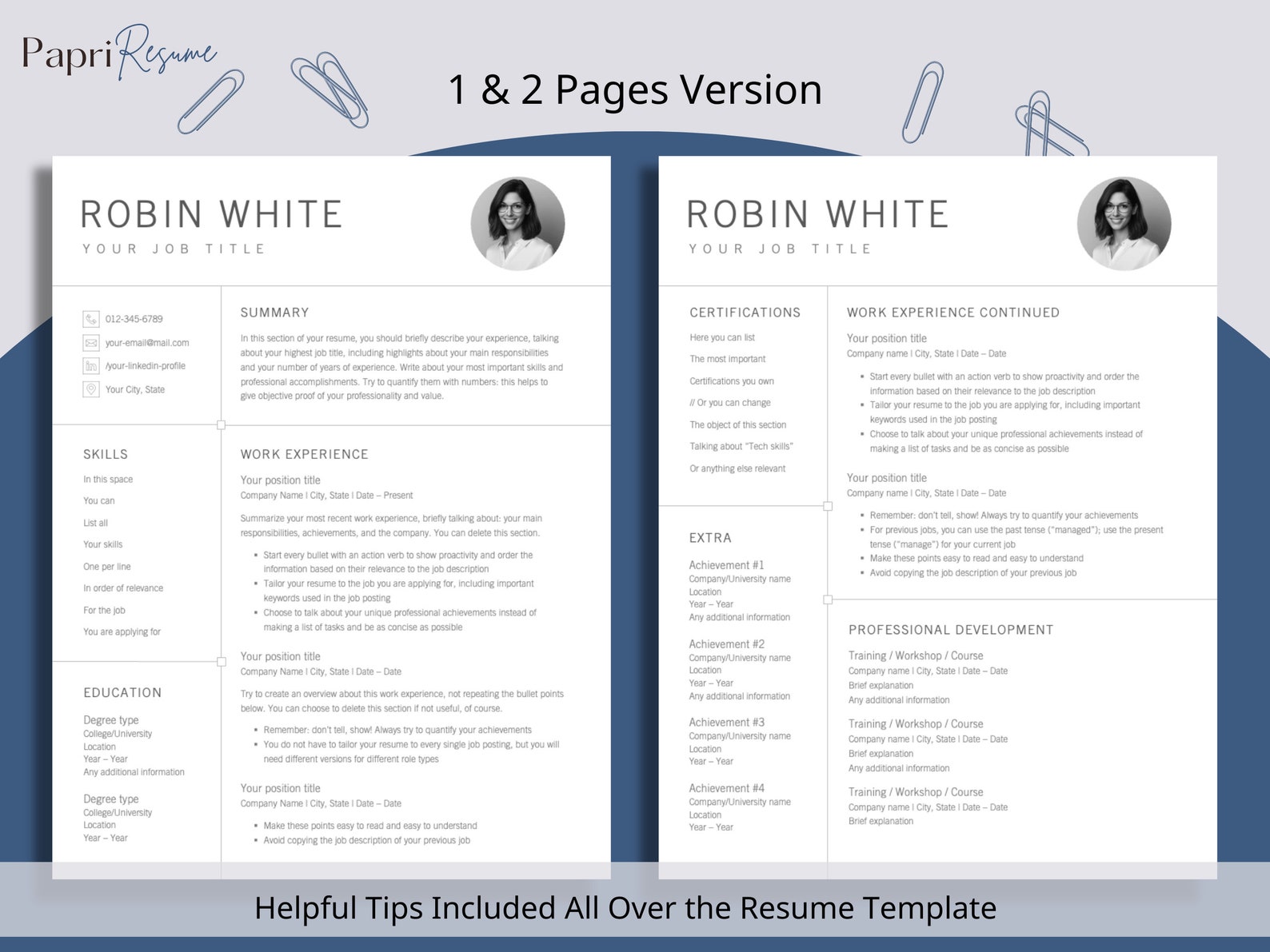 Resume Template With Photo: Professional Resume With Picture Modern ...