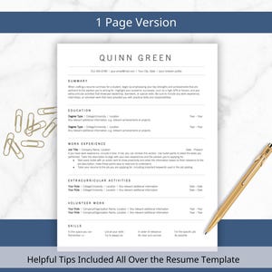 Student Resume Template Entry Level, College Resume, Academic Resume ...