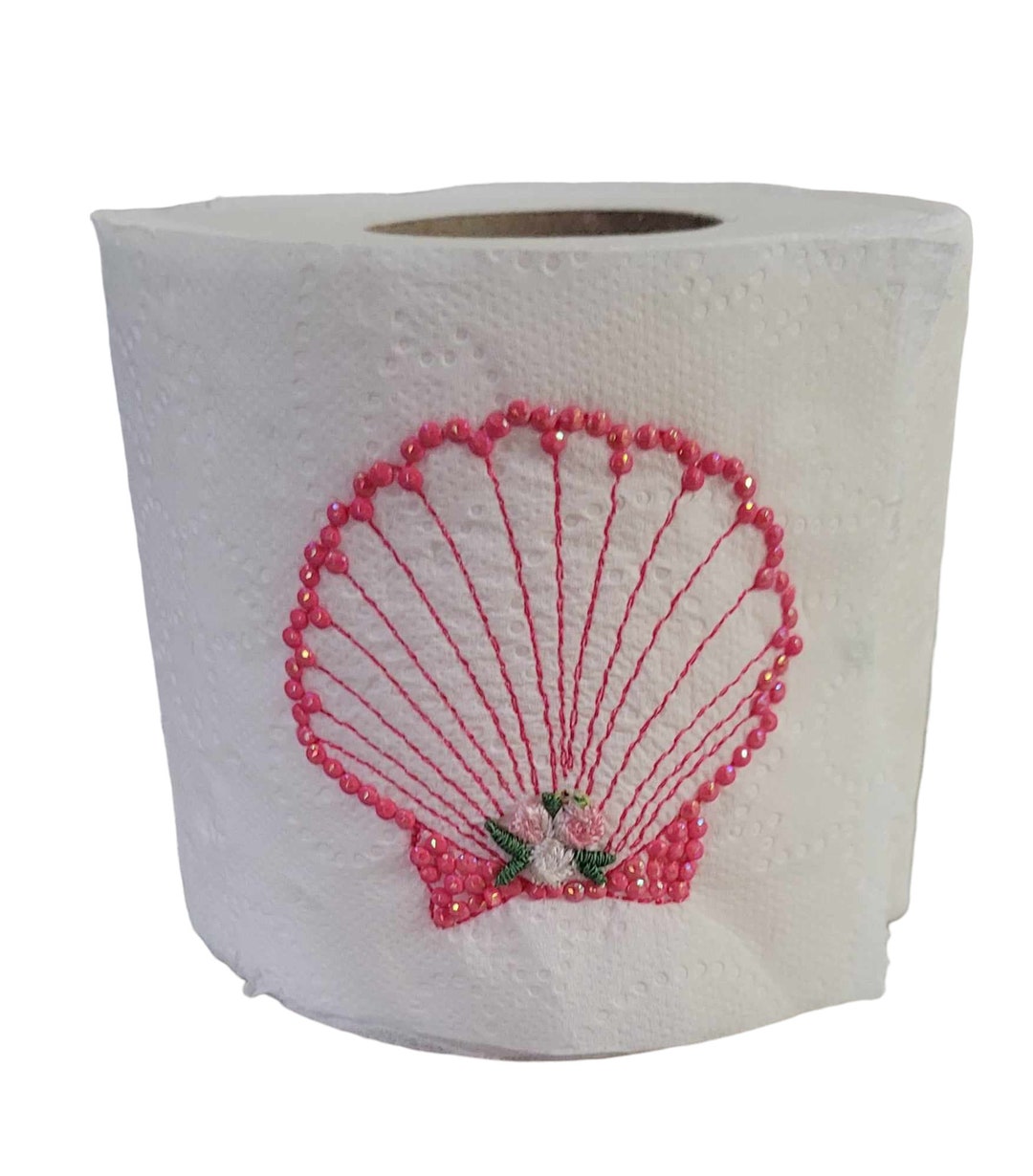 Embroidered Shell on Toilet Paper Home Decor - Etsy