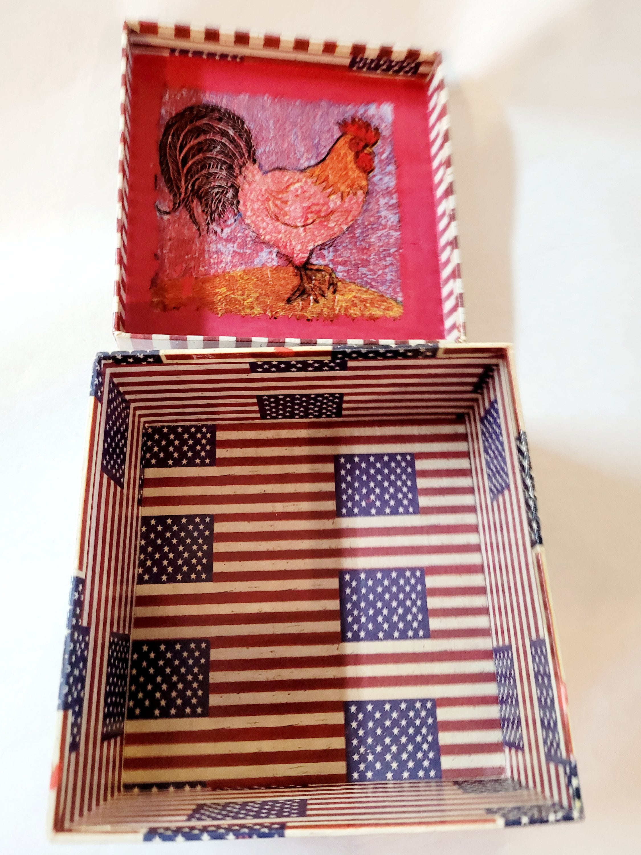 Vintage Patriotic Storage Box - Etsy