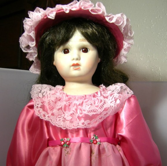 Vintage Porcelain Doll 22 Inches Tall - Etsy