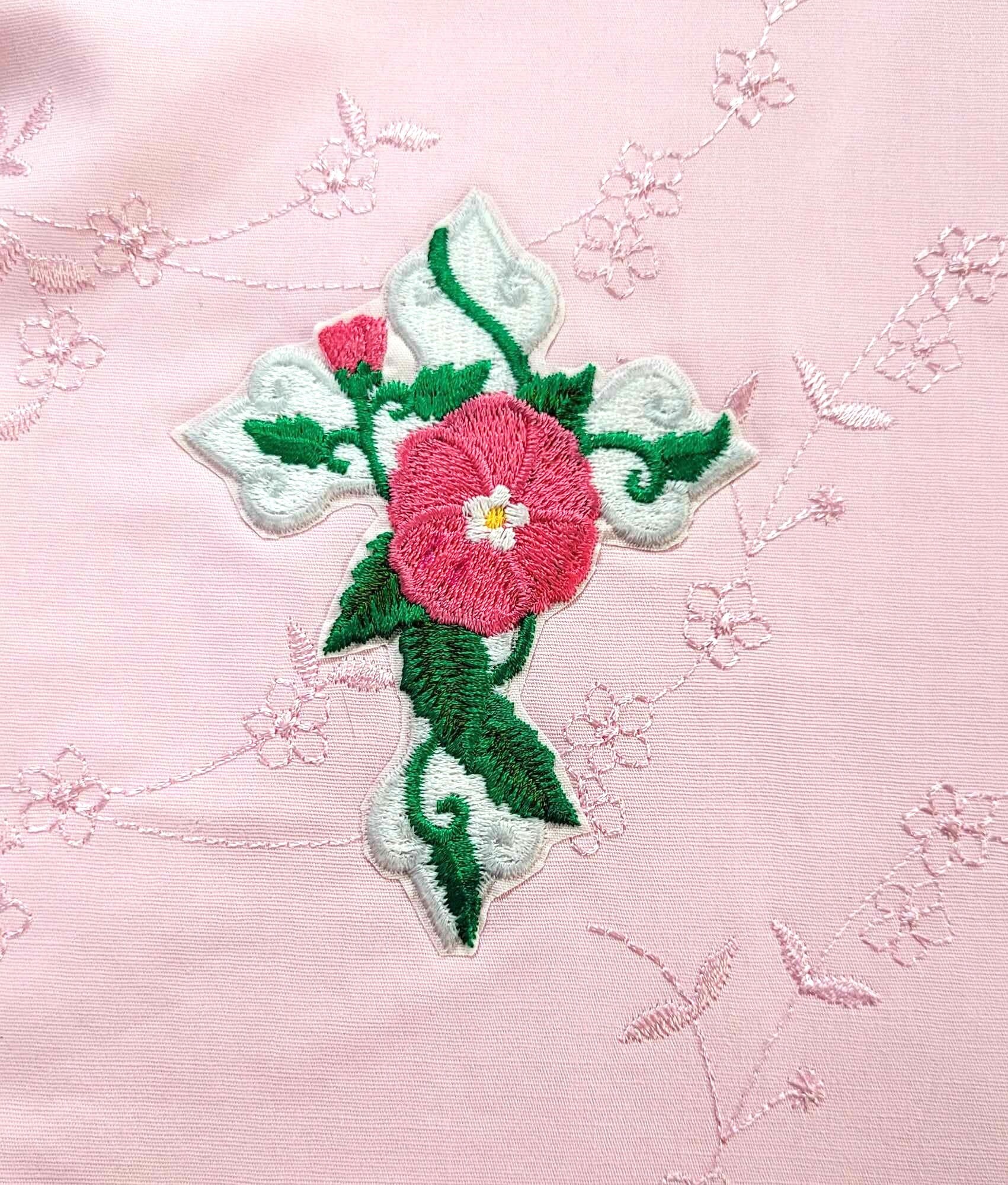 Pink Flower Cross Bible Cover in Pink - Etsy