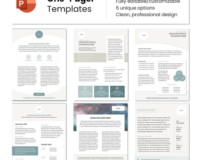 One Pager Templates | Powerpoint | PPT | Business Overview | Service ...