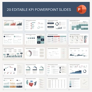 Powerpoint Slide Template: Kpis, Charts, Graphs. Fully Editable. - Etsy