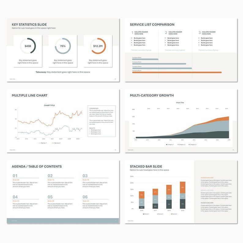 Business Powerpoint Template: 32 Modern Editable Slides Including ...