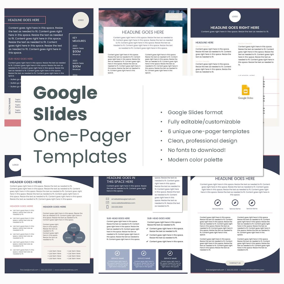 Google Slides One-pager Templates | Executive Summary | Service ...