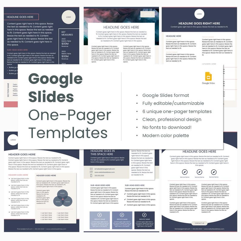 Google Slides One-pager Templates | Executive Summary | Service ...