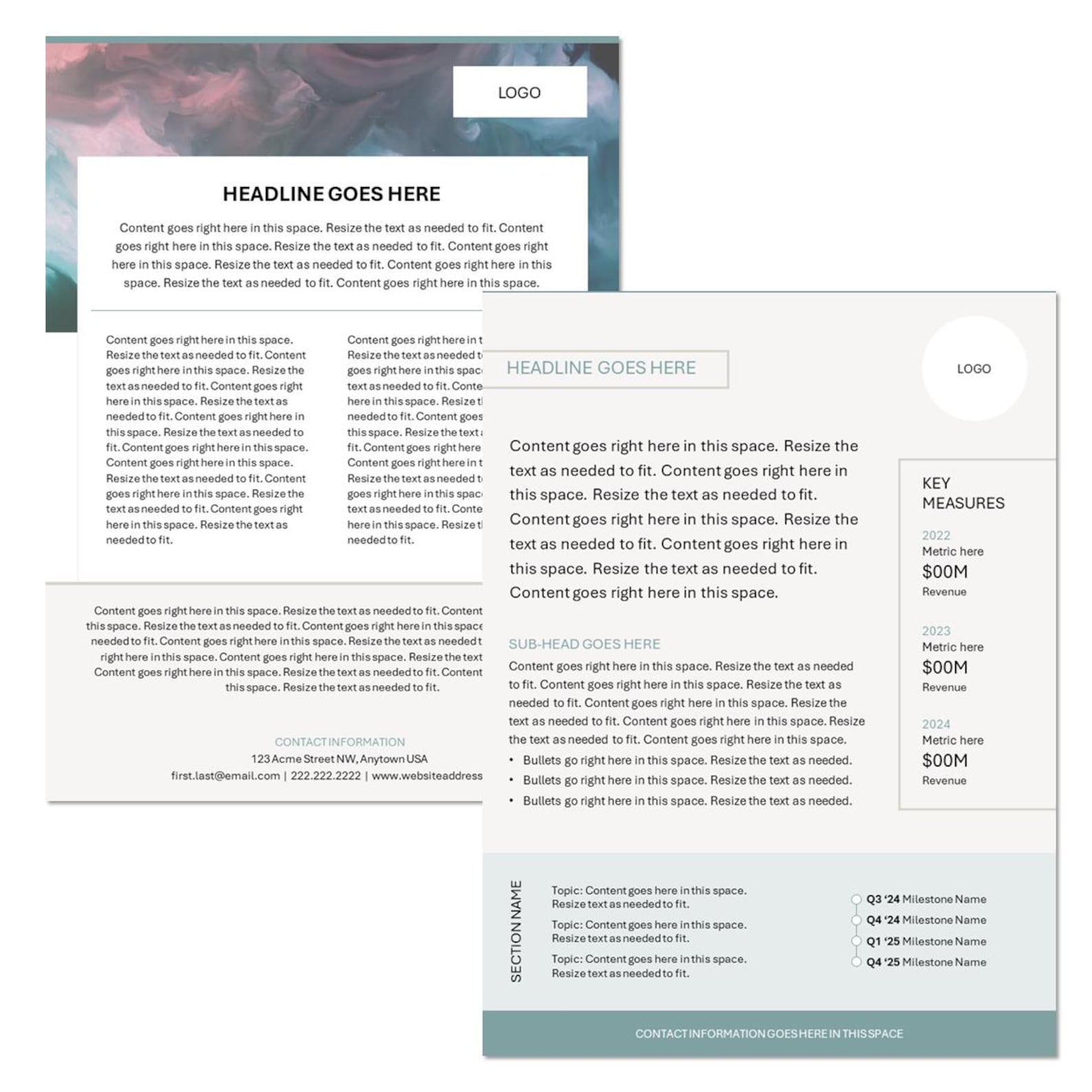 One Pager Templates | Powerpoint | PPT | Business Overview | Service ...