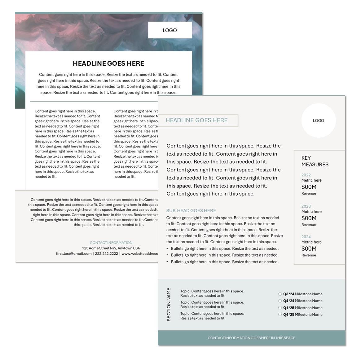 One Pager Templates | Powerpoint | PPT | Business Overview | Service ...