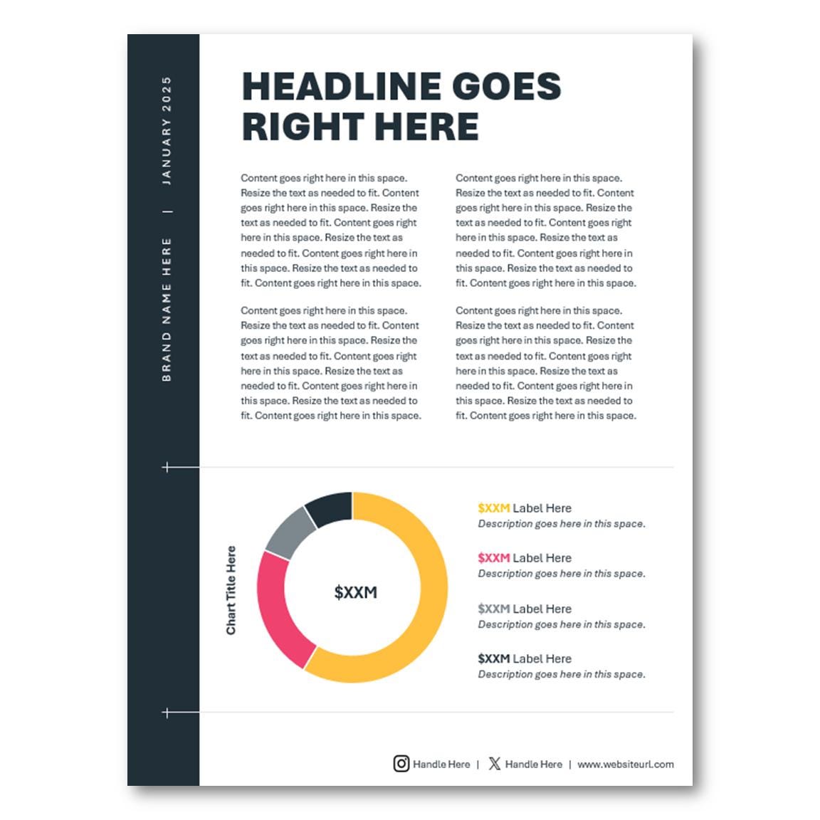 One-pager Templates | Powerpoint | Business Summary Pages | Executive ...