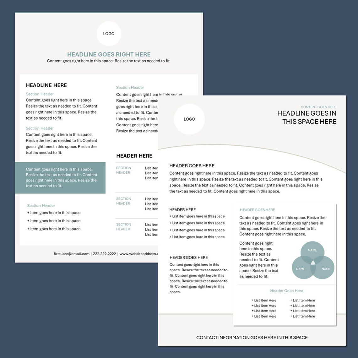 One Pager Templates | Business Overview | Service Summary | 1-pager ...