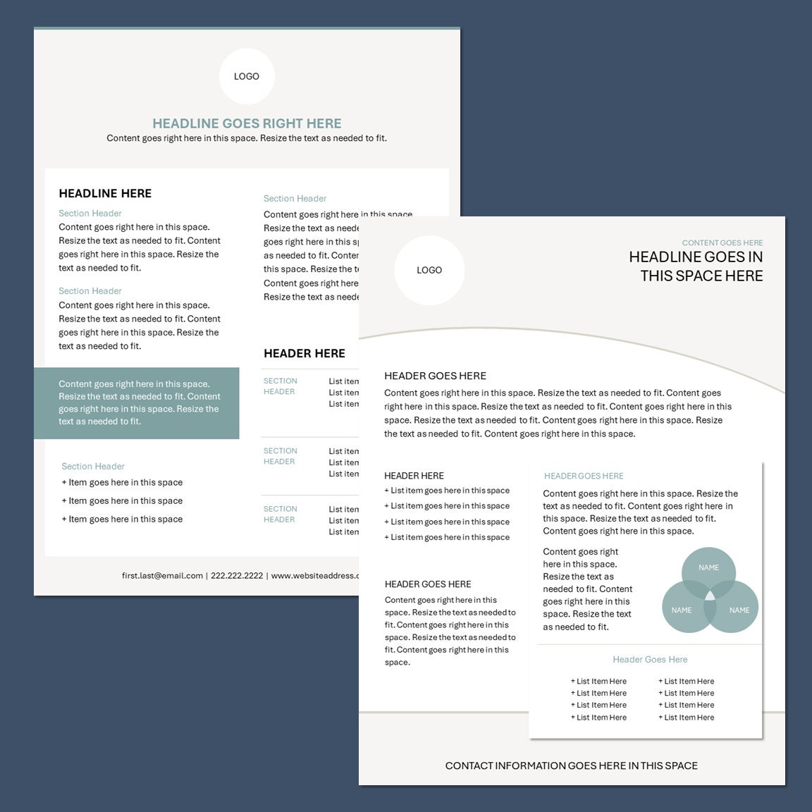 One Pager Templates | Business Overview | Service Summary | 1-pager ...