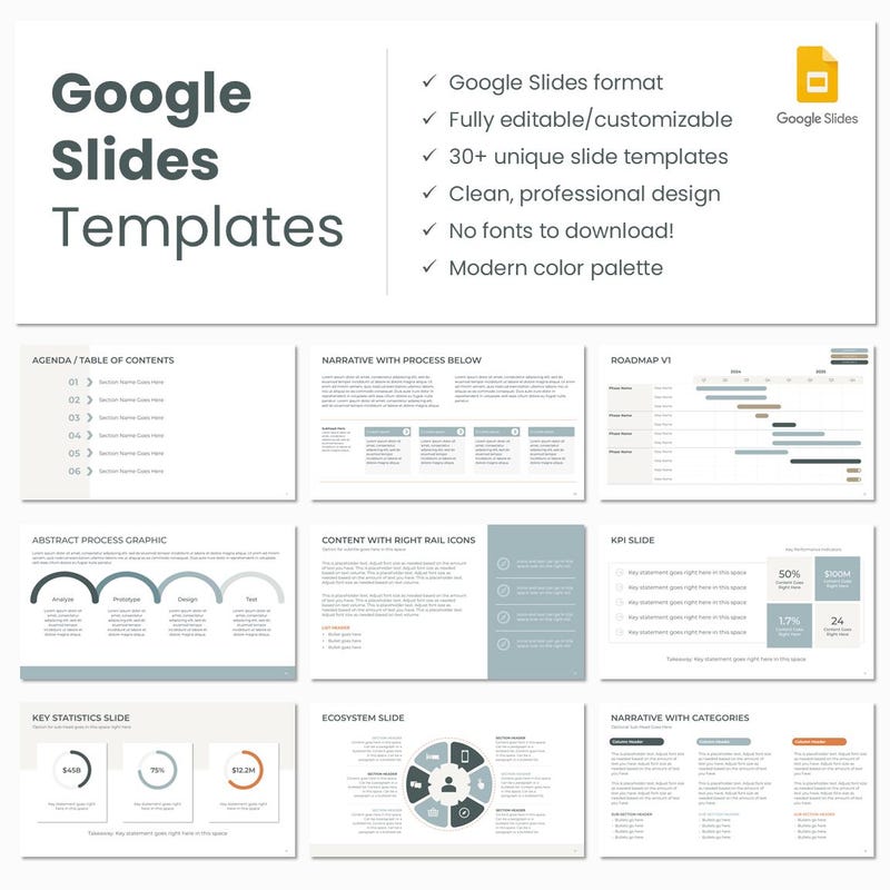 Google Slides for Minimal - Etsy