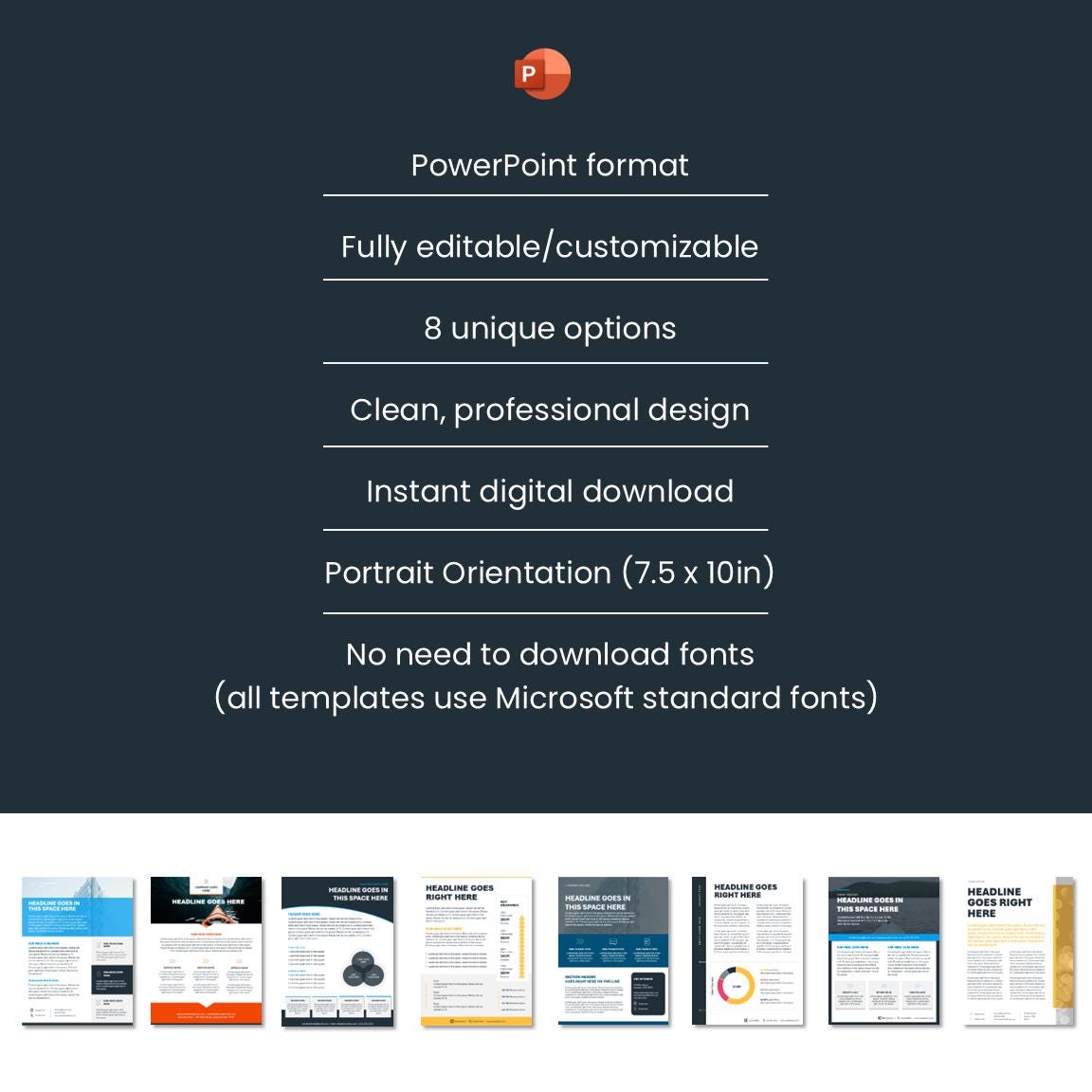 One-pager Templates | Powerpoint | Business Summary Pages | Executive Summary | Flyer | Services ...
