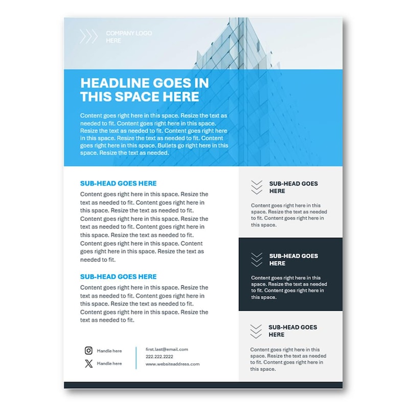 One-pager Templates | Powerpoint | Business Summary Pages | Executive ...