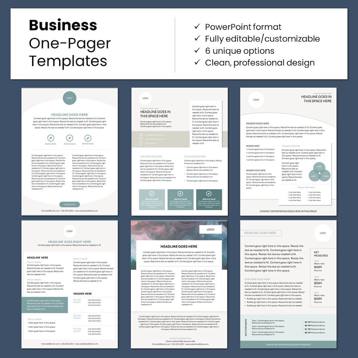 One Pager Templates | Business Overview | Service Summary | 1-pager ...