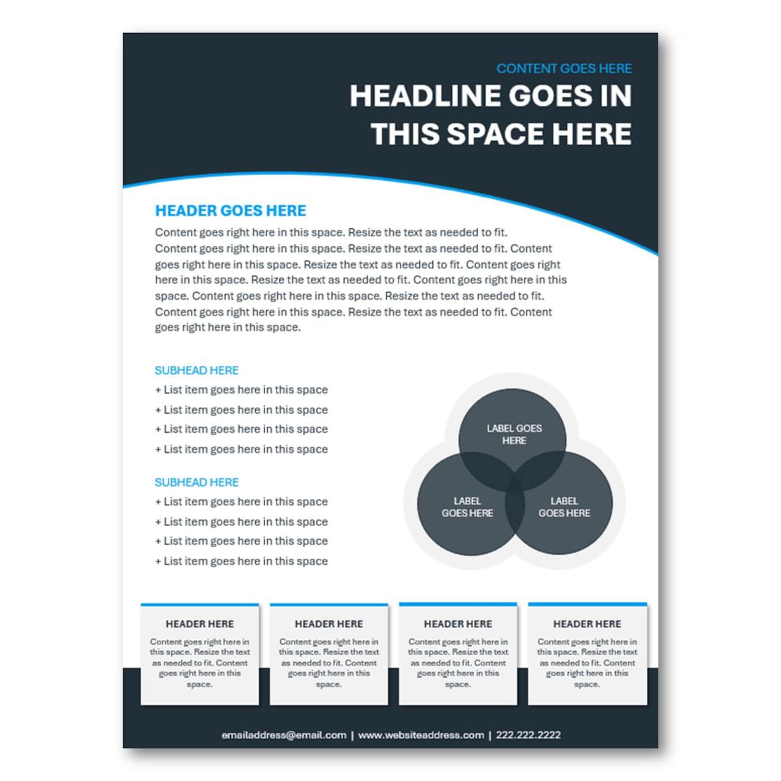 One-pager Templates | Powerpoint | Business Summary Pages | Executive ...