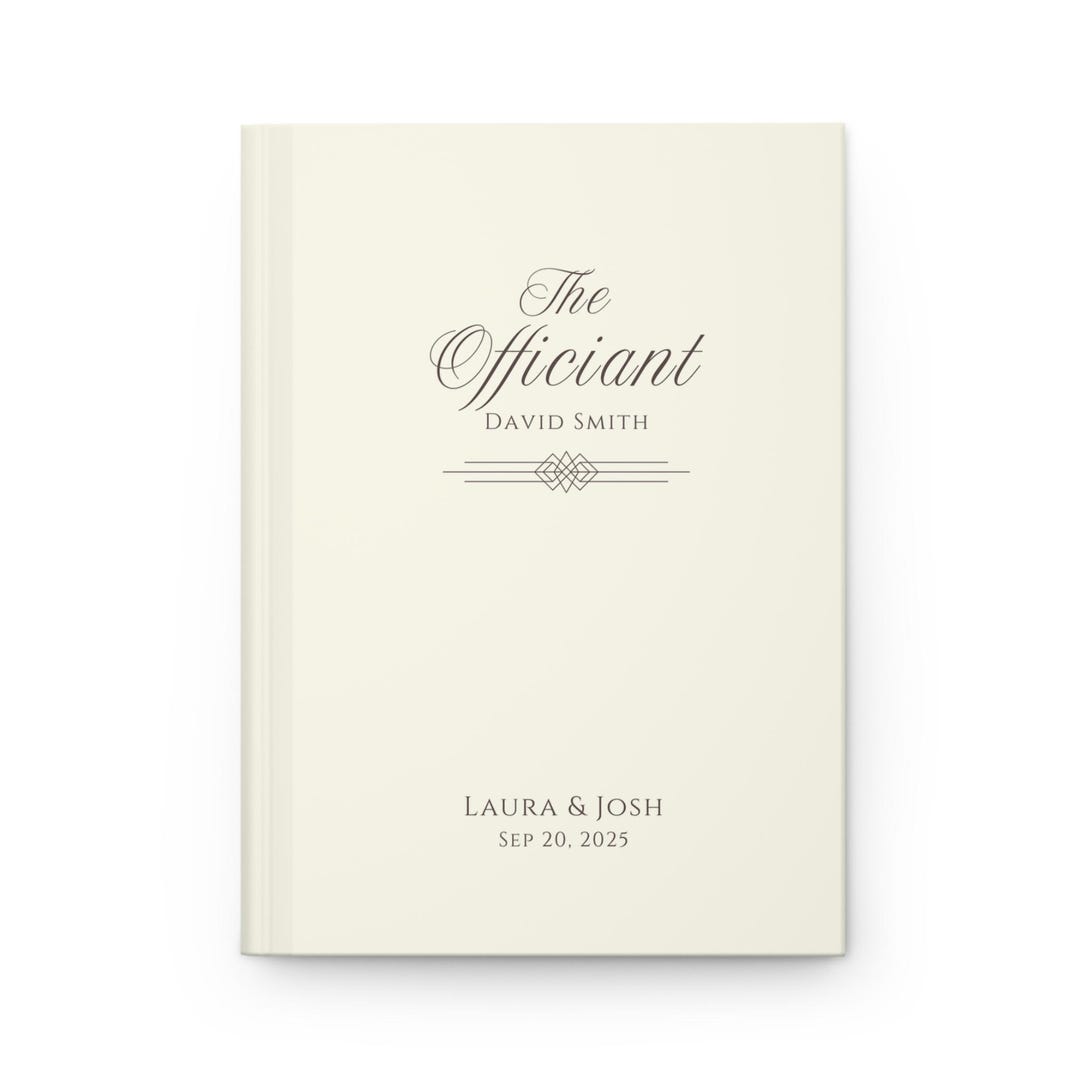 Wedding Officiant Notebook Ceremony Book for Officiant Book for Wedding ...