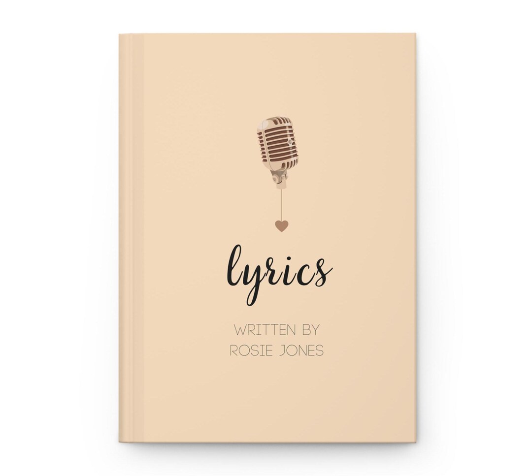 Songwriting Notebook, Musical Journal, Guitar Player Gift, Lyrics ...