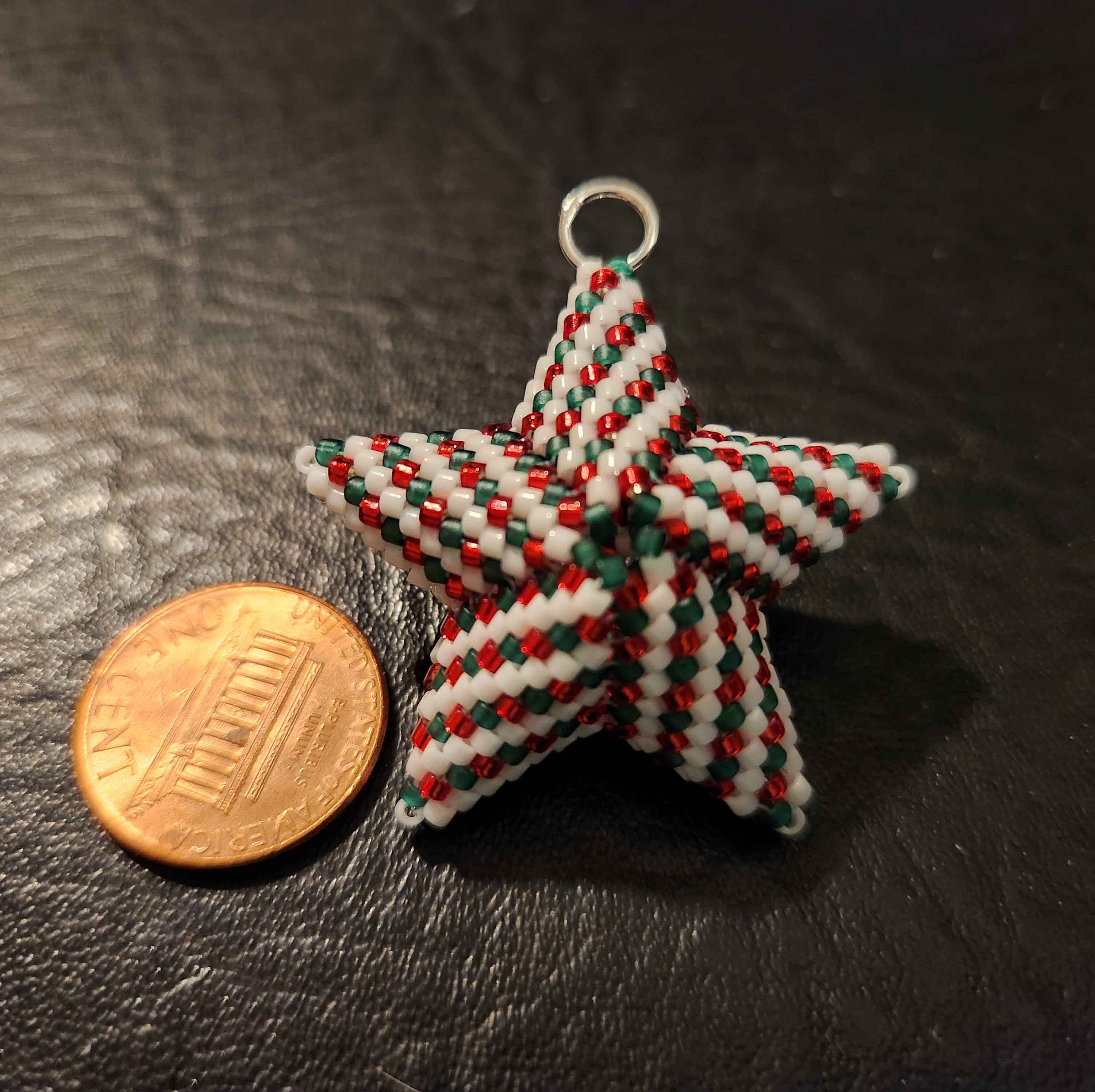 Three Color Pinwheel 8 Rows / Liz / TUTORIAL - 3D Peyote Star - Starry ...