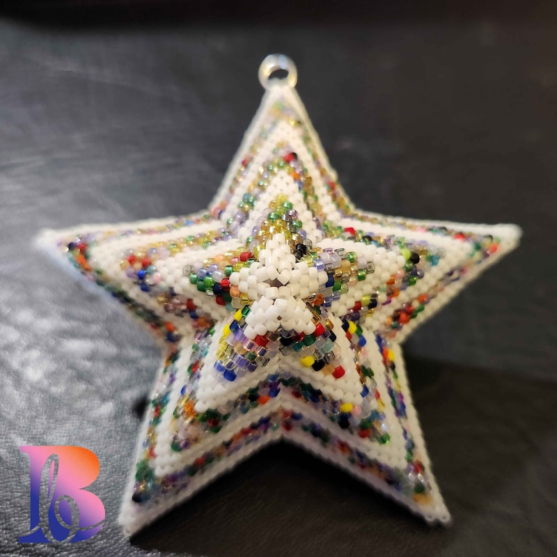 Spiral Beaded Star Pattern - Etsy UK