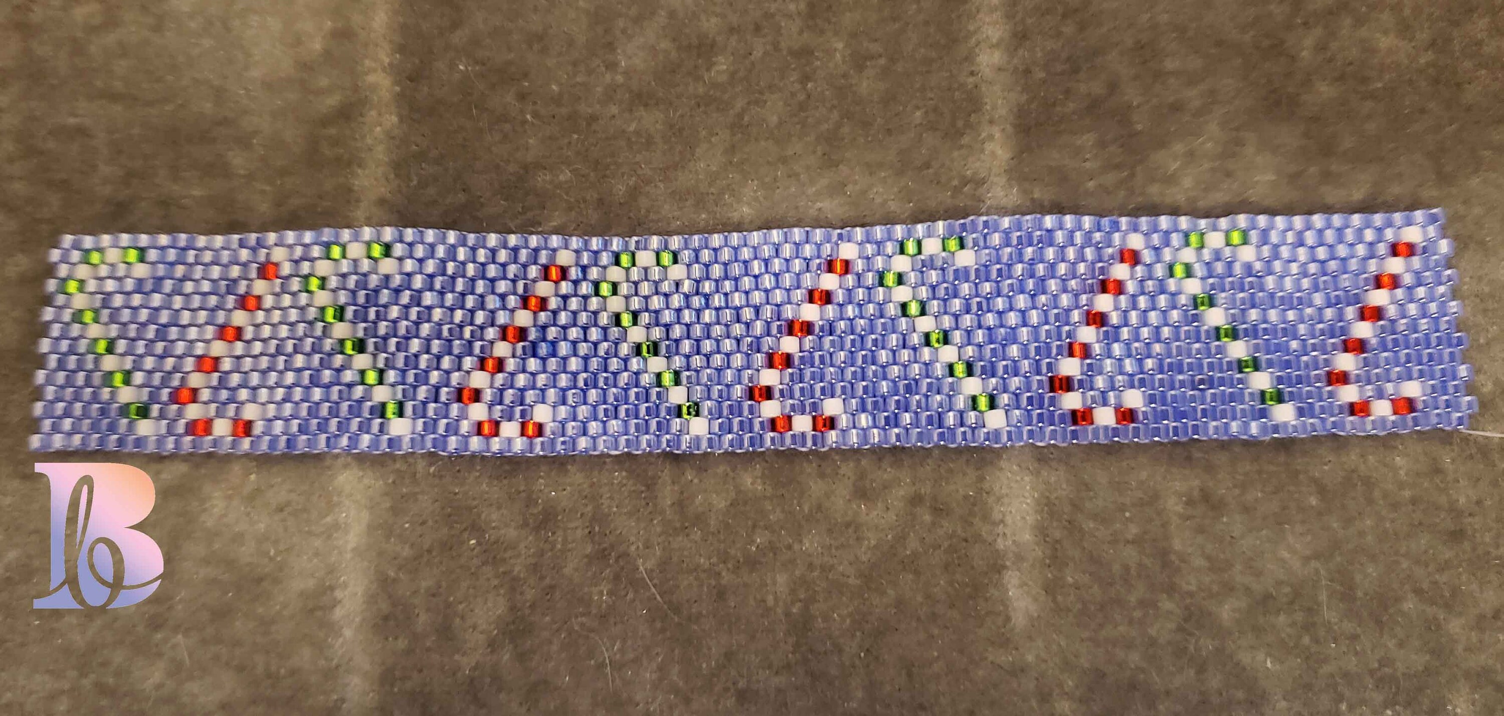 Candy Cane Tea Light Peyote Wrap or Napkin Ring Tutorial mini - Etsy