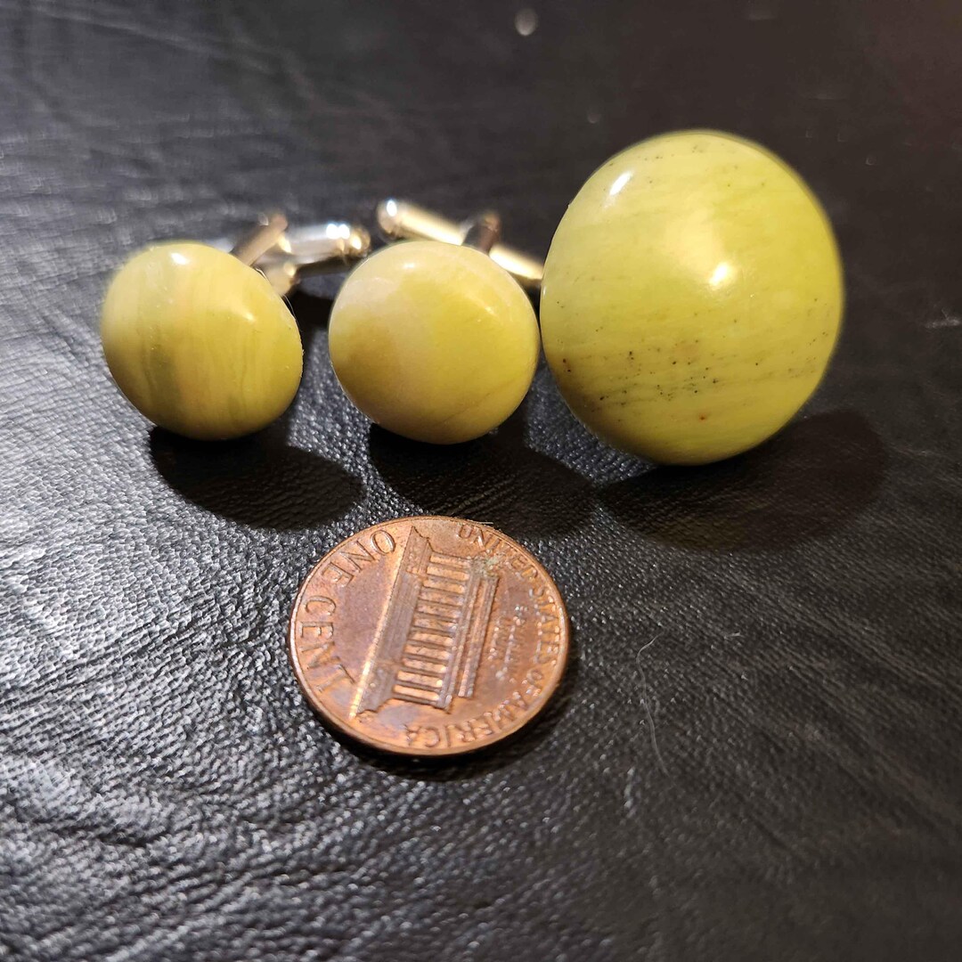 Tie Tack and Cuff Links Set With Cabochon - Etsy