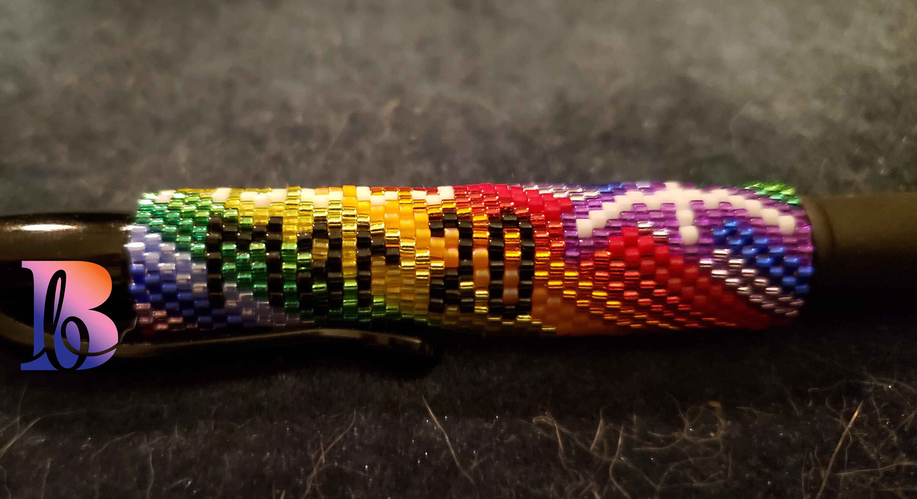 Celestial Zodiac Pisces With 11-color Rainbow Diagonal Stripe Pen Wrap ...