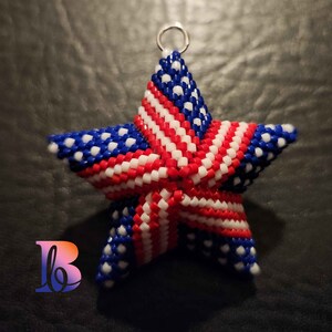 Stripes and Stars/polka Dots / Clarence / TUTORIAL - 3D Peyote Star - 3 ...