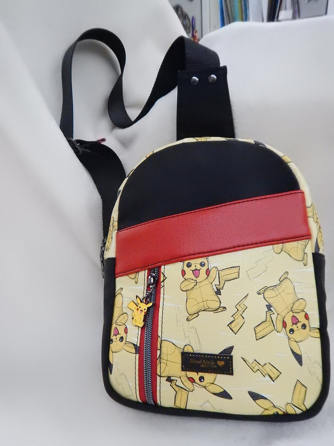 Pokemon, Sling, Purse, Crossbody, Vinyl Handbag, Unique, Handcrafted ...