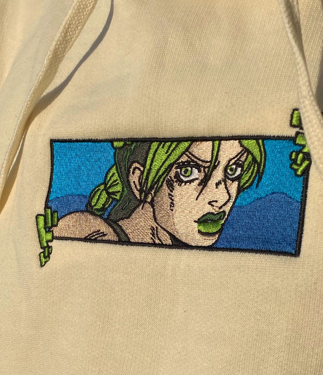 Minimal Anime Jojo Jolyne Design Creme Hoodie - Etsy