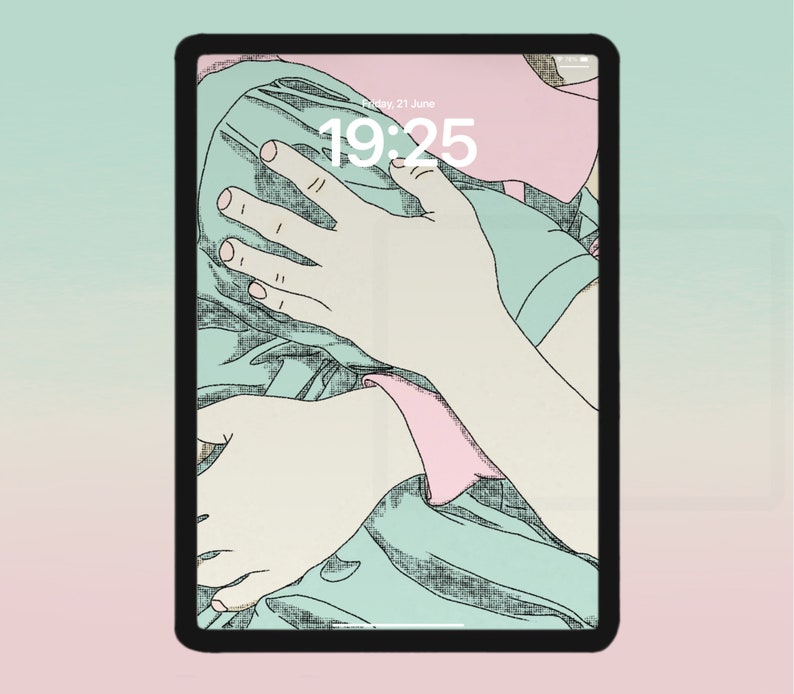 Hug iPhone & iPad Wallpaper Set | Friendship, Emotional Support, Green ...